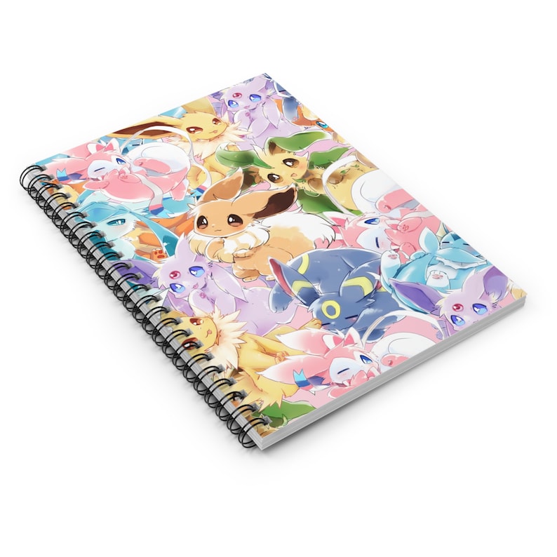 Eevee Eeveelutions Pastel Spiral Notebook - Ruled Line - Etsy