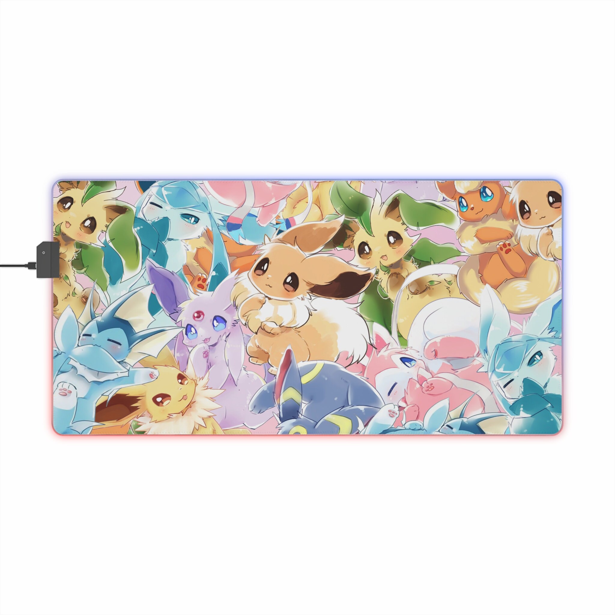 LED Colourful Eevee Eeveelutions Gaming Desk Mouse Pad - Etsy UK
