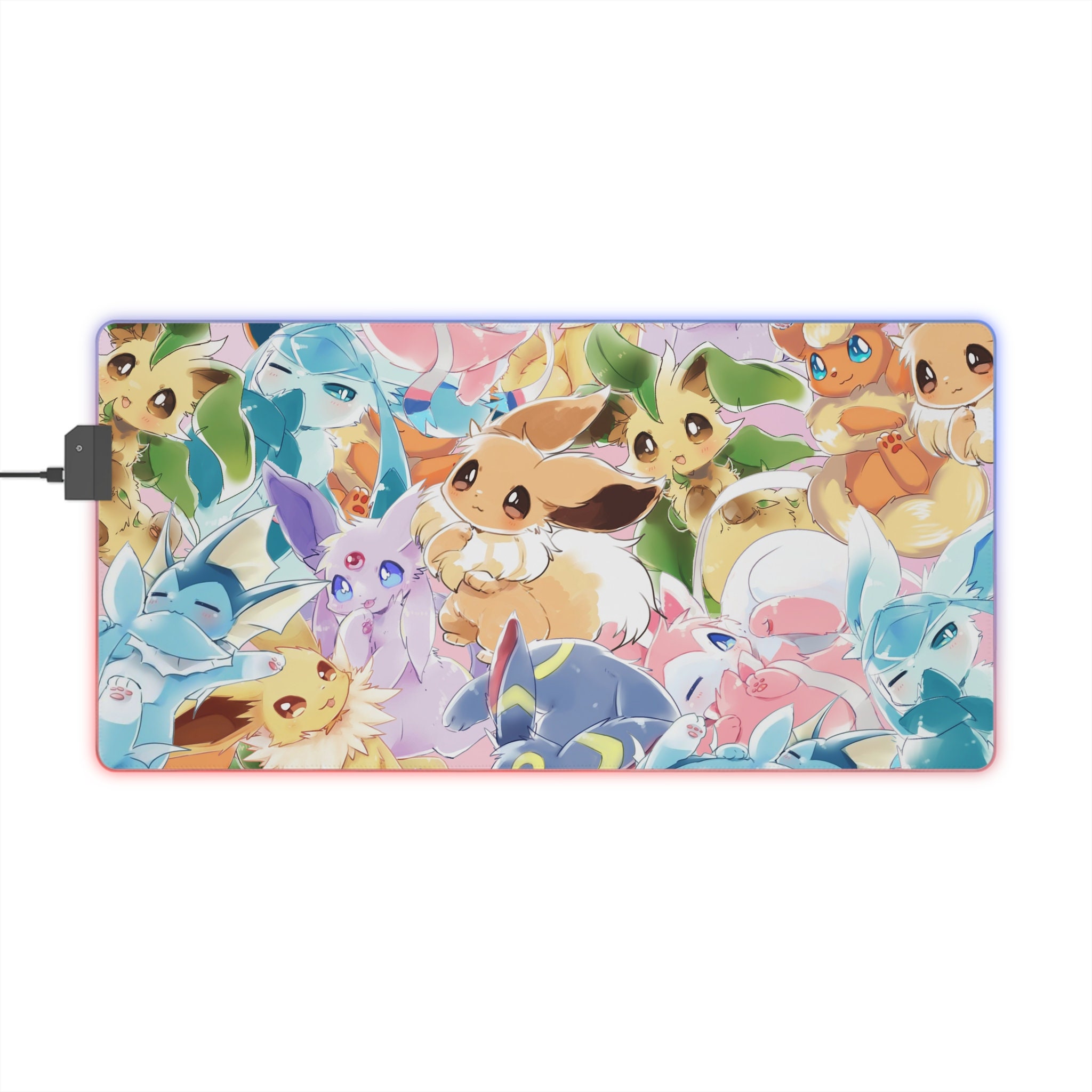 LED Colourful Eevee Eeveelutions Gaming Mouse Pad - Etsy