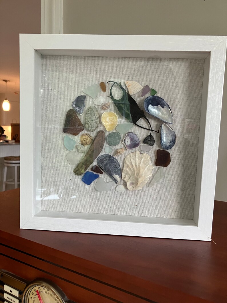 Aquidneck Island in Circle White Frame - Etsy