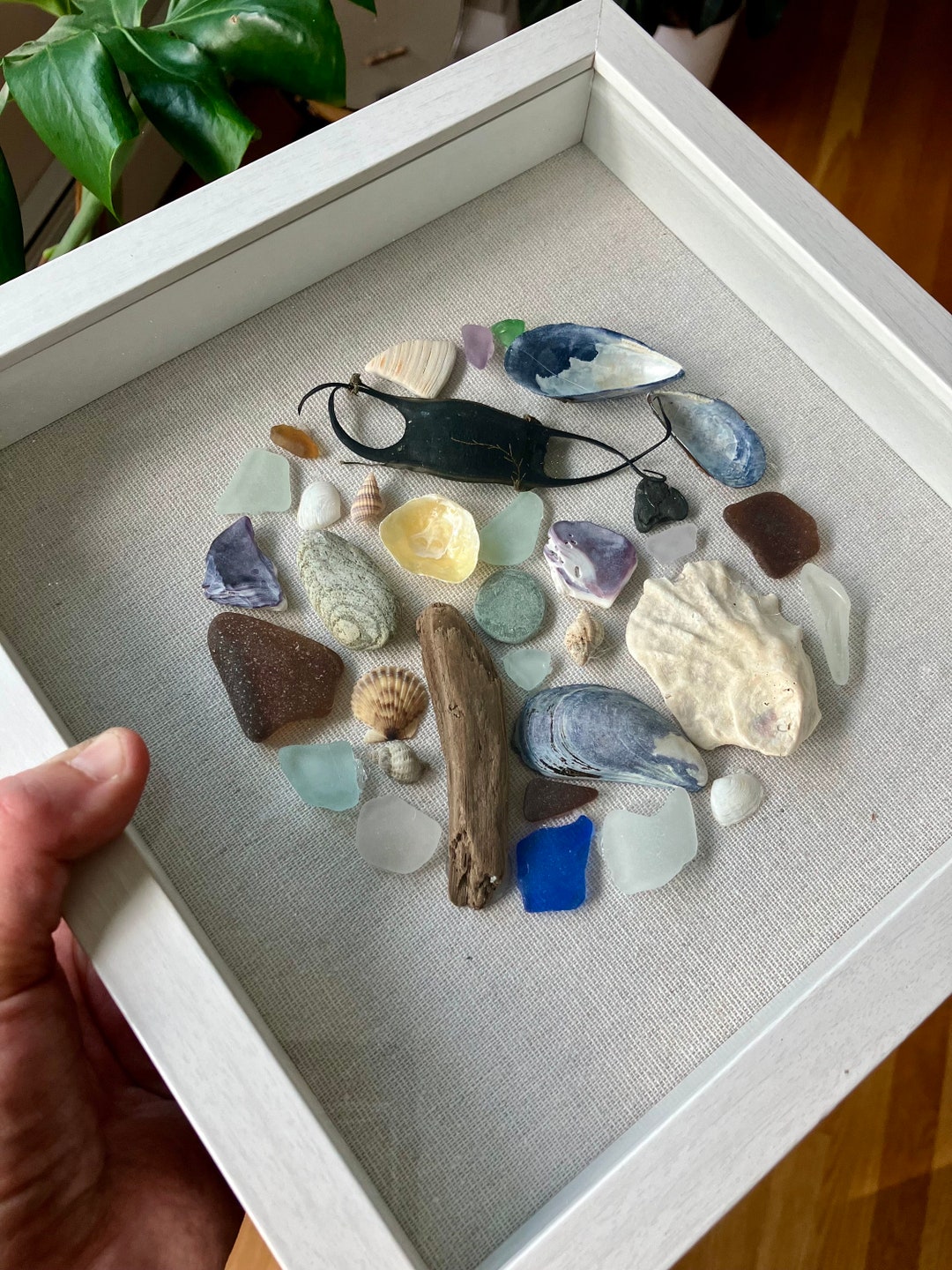 Aquidneck Island in Circle White Frame - Etsy