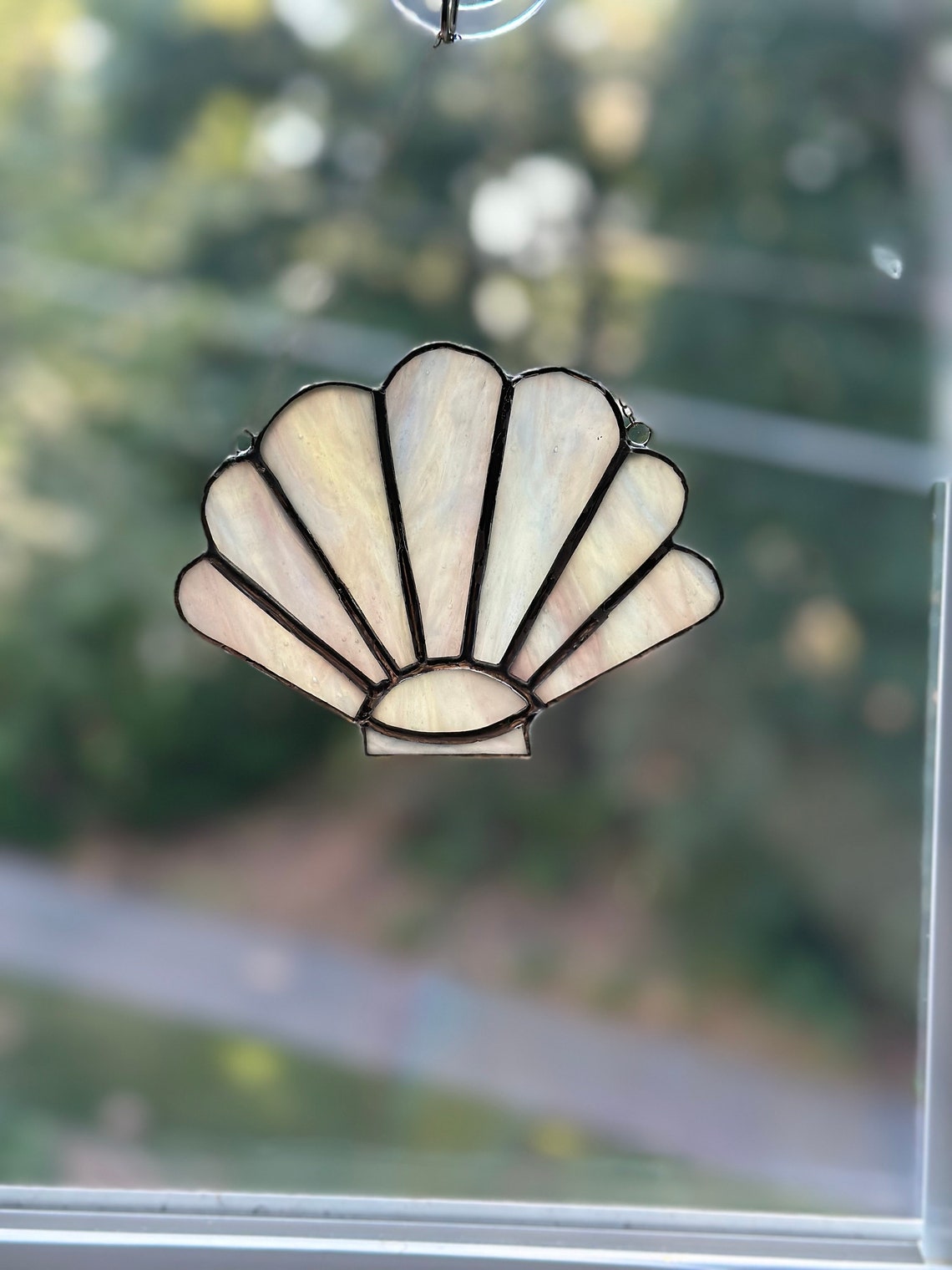Stained Glass Seashell Suncatcher - Etsy
