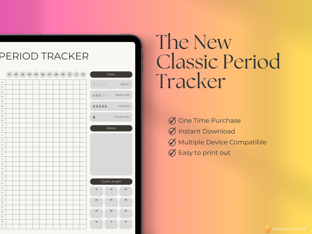 Period Tracker Menstruation Tracker Period Planner Menstruation Planner ...