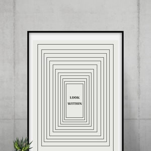 Abstract Minimalist Wall Art Look Within Digital Wall Art Optical ...