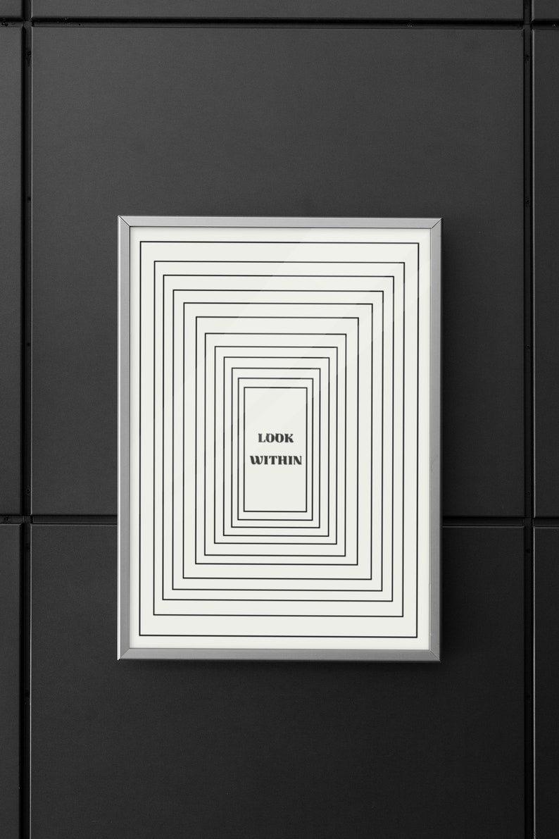 Abstract Minimalist Wall Art Look Within Digital Wall Art Optical ...