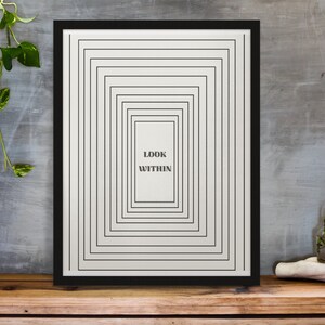 Abstract Minimalist Wall Art Look Within Digital Wall Art Optical ...