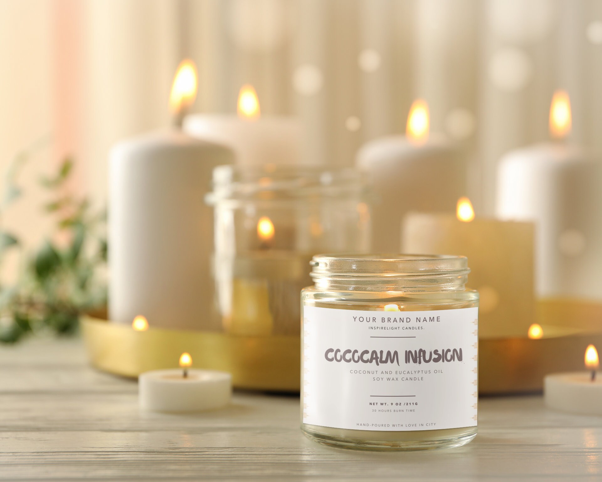 Editable Candle Labels Personalized Candle Label Create Your Own Candle ...