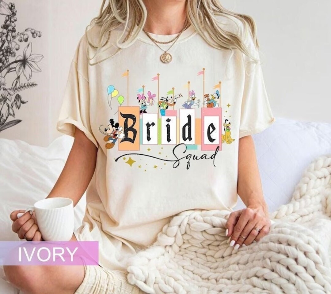 Personalized Disney Bride Comfort Colors Shirt, Disney Minnie Bride ...