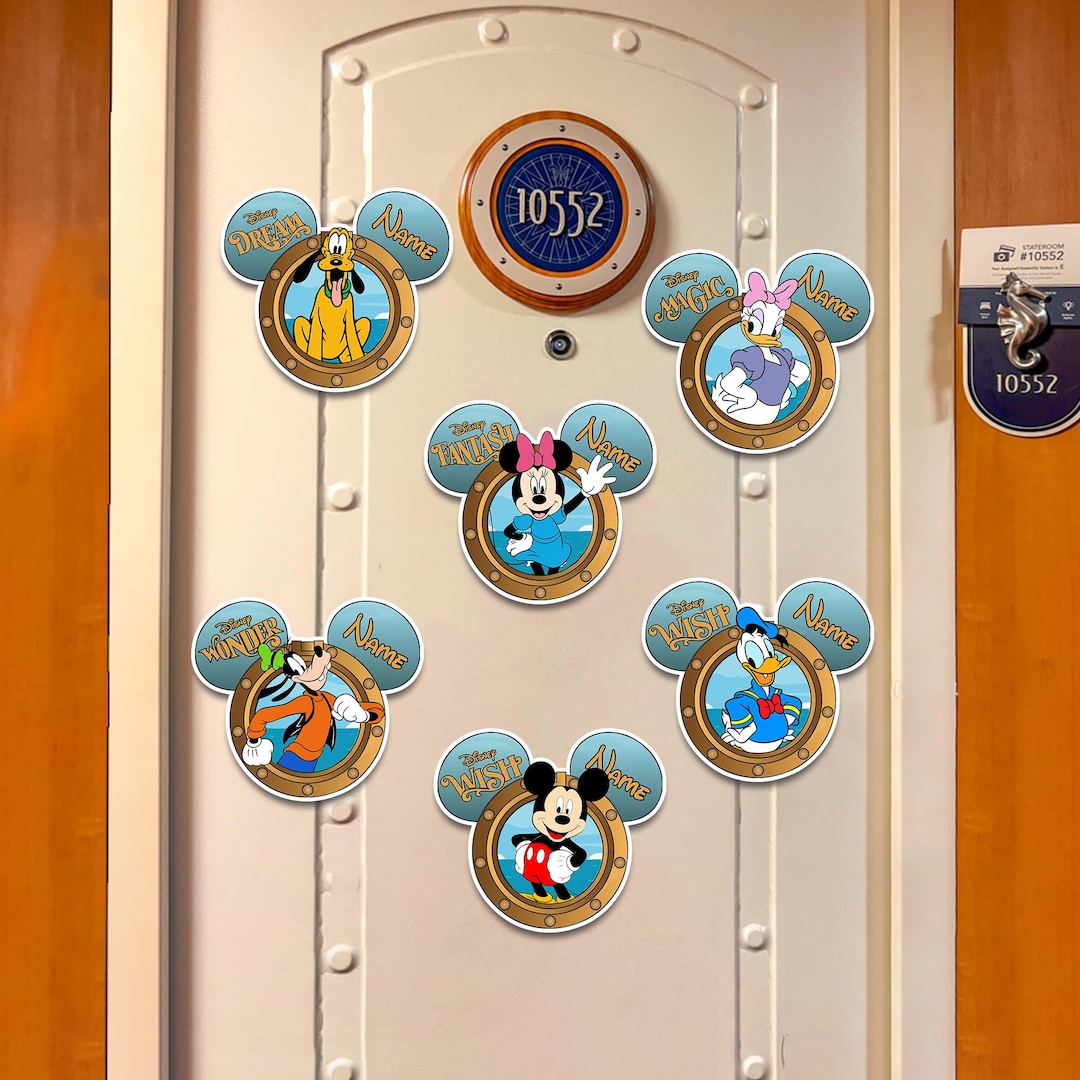 Custom Disney Porthole Magnet, All Disney Characters Cruise Magnet ...