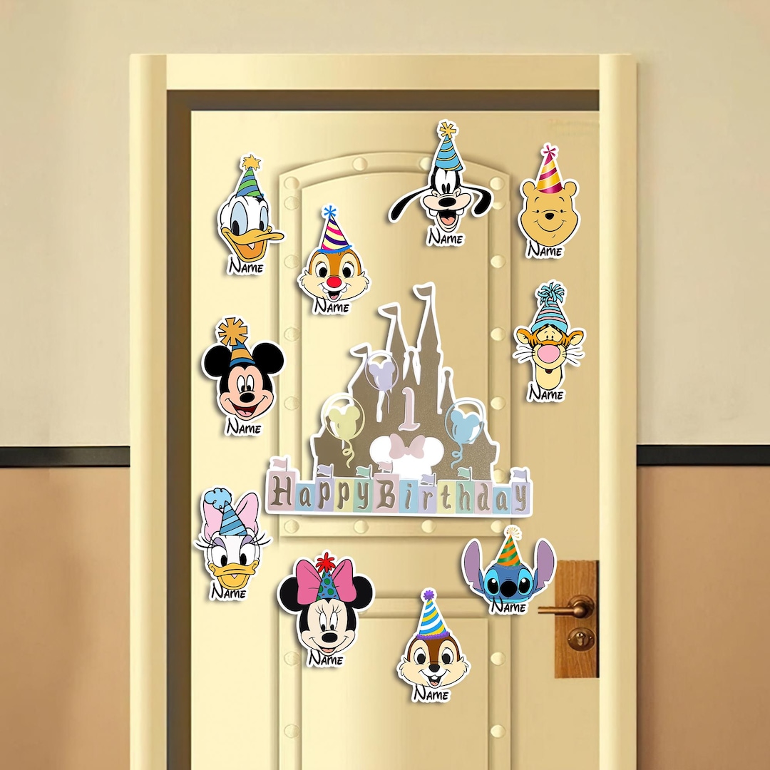 Personalized Disney Character Birthday Cruise Magnet, Disney Birthday ...
