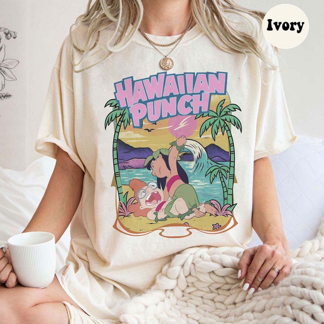 Lilo Stitch Hawaiian Punch Comfort Colors Shirt, Disney Lilo and Stitch ...