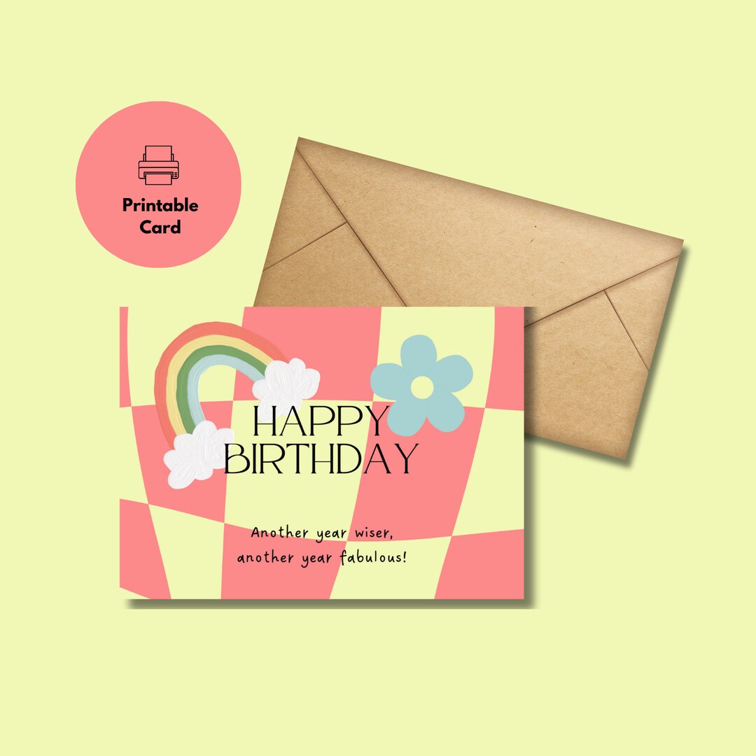 Adorable Birthday Card / Happy Birthday / Download / Cute Birthday Card ...