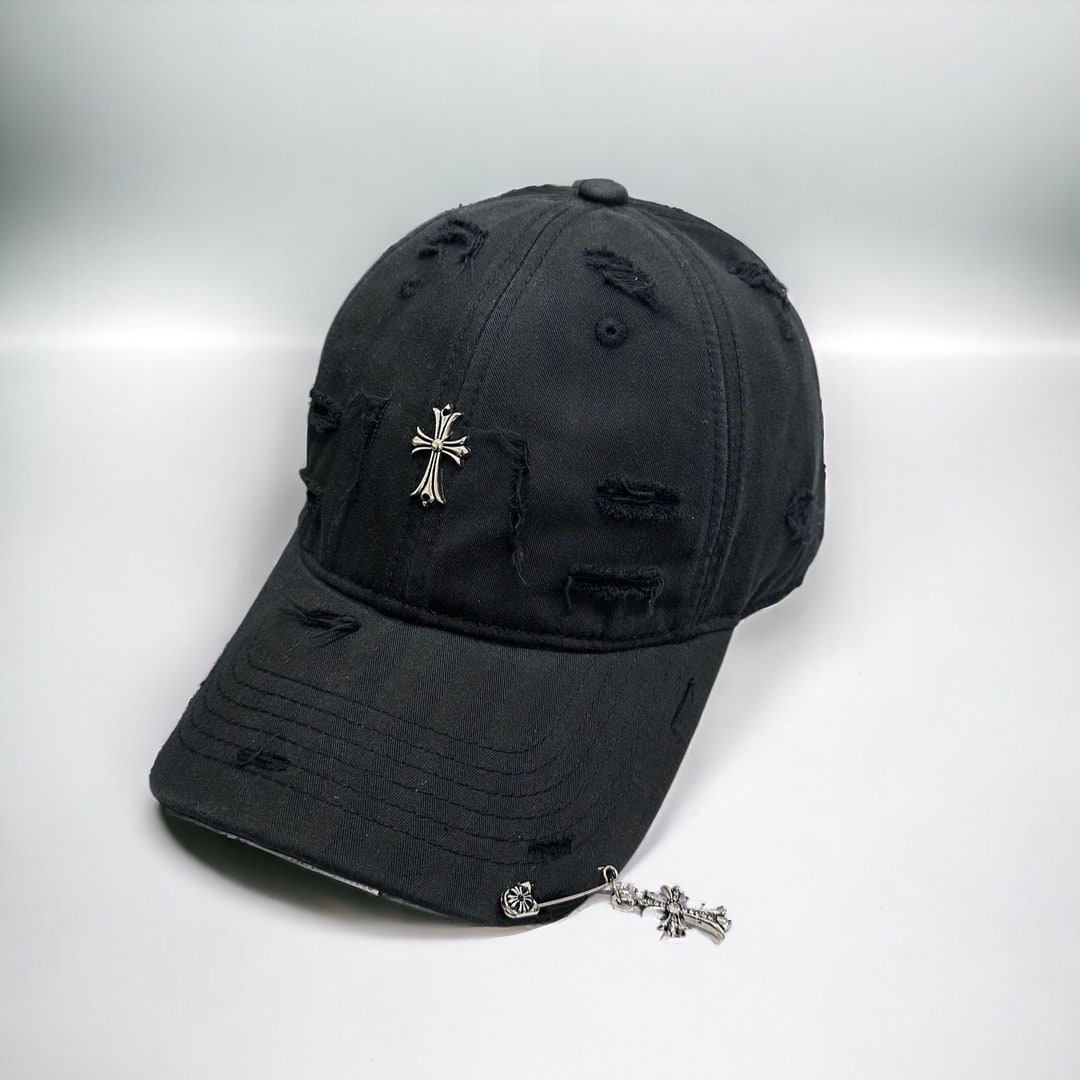 Y2k Cross Baseball Cap Distressed Beige Cap, Streetwear Gift for Her ...