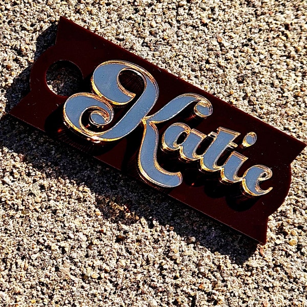 Brown Name Tag for Stanley Cup - Etsy