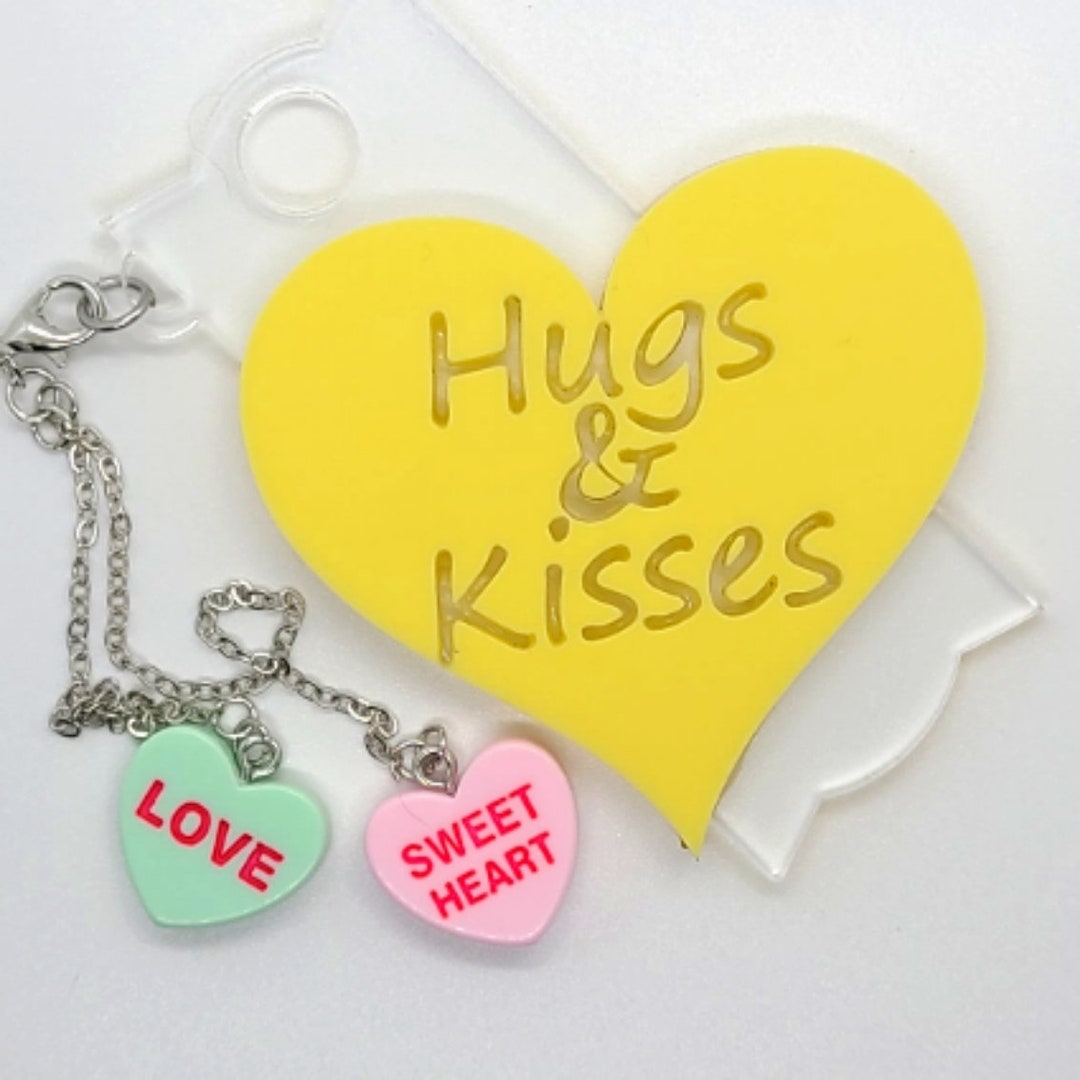 Hugs and Kisses Candy Heart Topper for Stanleysvalentines Day Stanley ...
