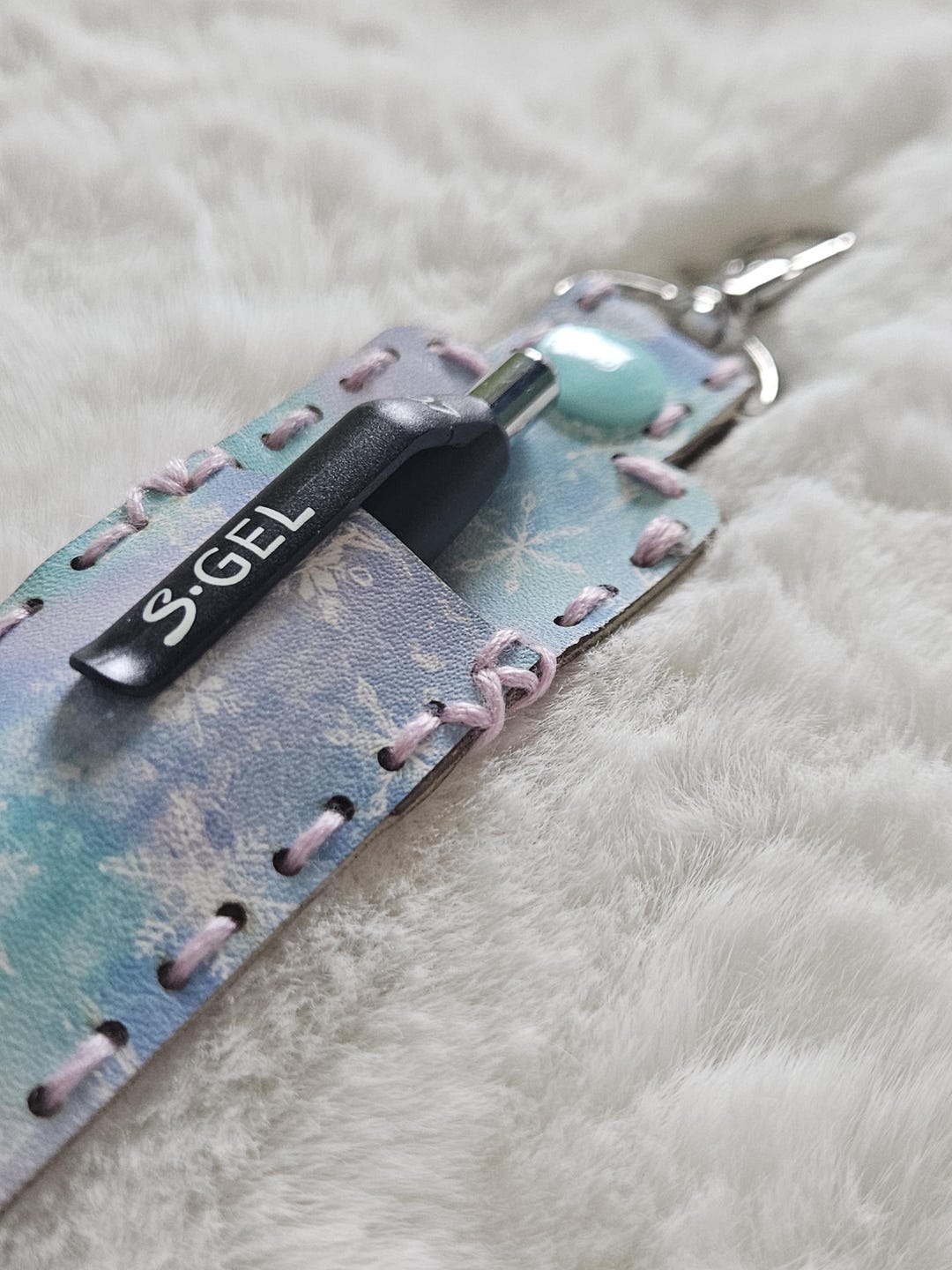Snowflake Faux Leather Clip on Lanyard Pen Holder - Etsy