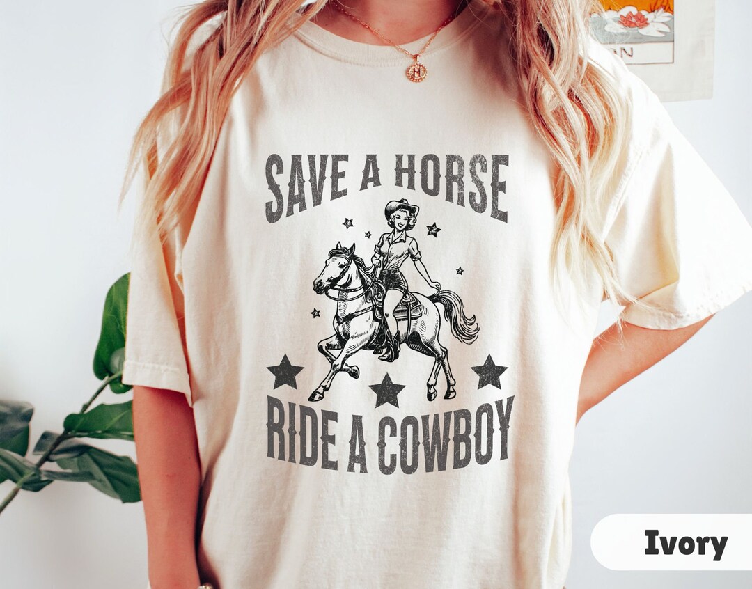 Funny Retro Western Shirt Comfort Colors Shirt Cowgirl Tshirt Rodeo ...
