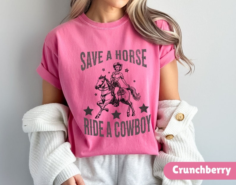 Funny Retro Western Shirt Comfort Colors Shirt Cowgirl Tshirt Rodeo ...