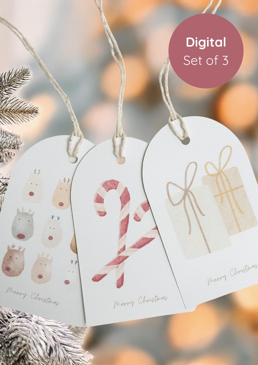Christmas Gift Tag Bundle | Editable | Printable | Instant Download - Etsy