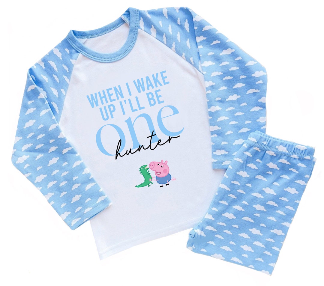 Peppa George Pig Birthday Pyjamas First Birthday When I Wake up I Will ...