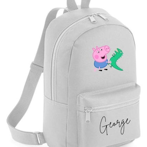 For Children - Personalised Peppa Pig or George Pig Backpack ANY NAME ...