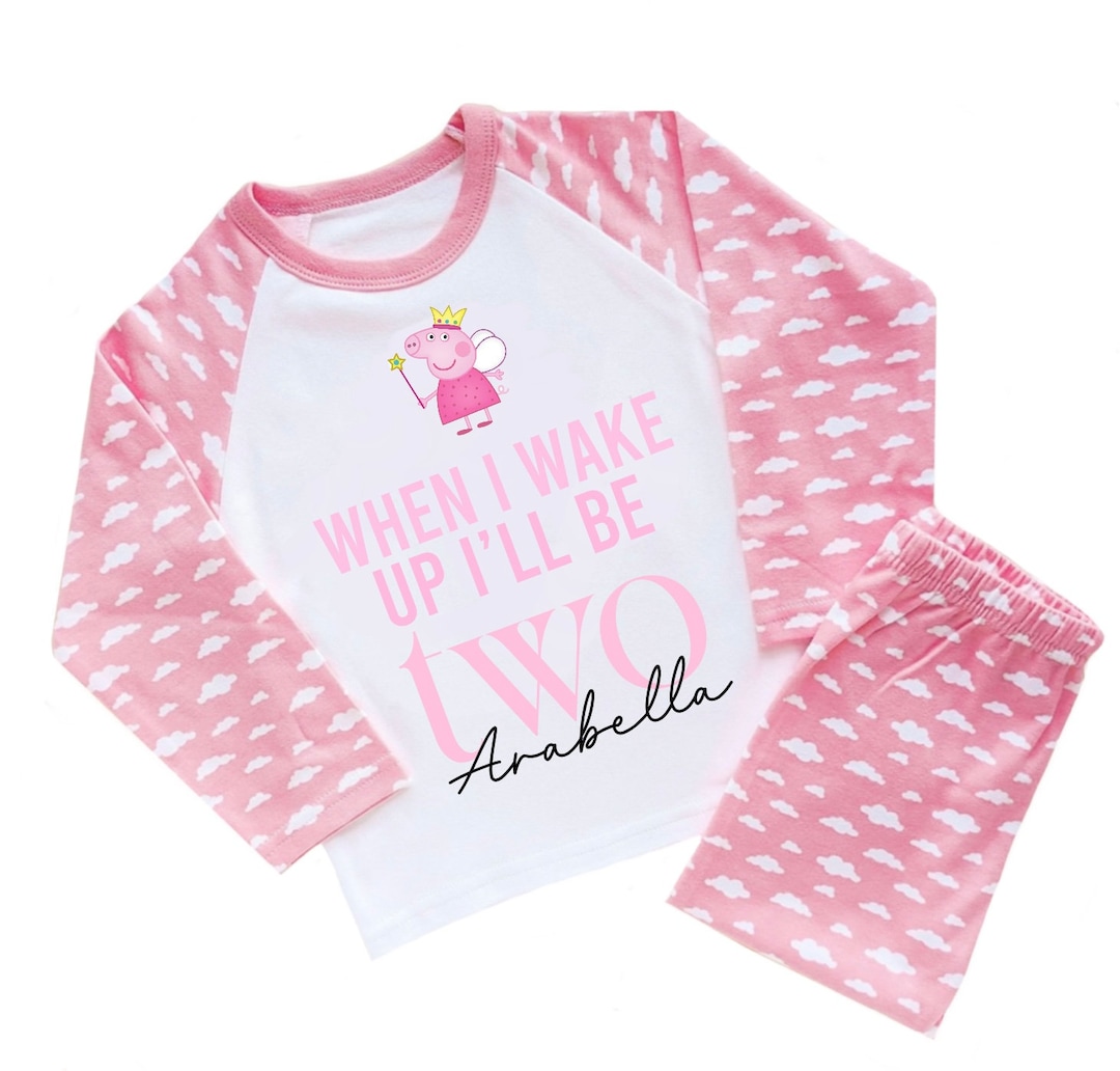 Peppa Pink Pig Birthday Pyjamas First Birthday When I Wake up I Will Be ...