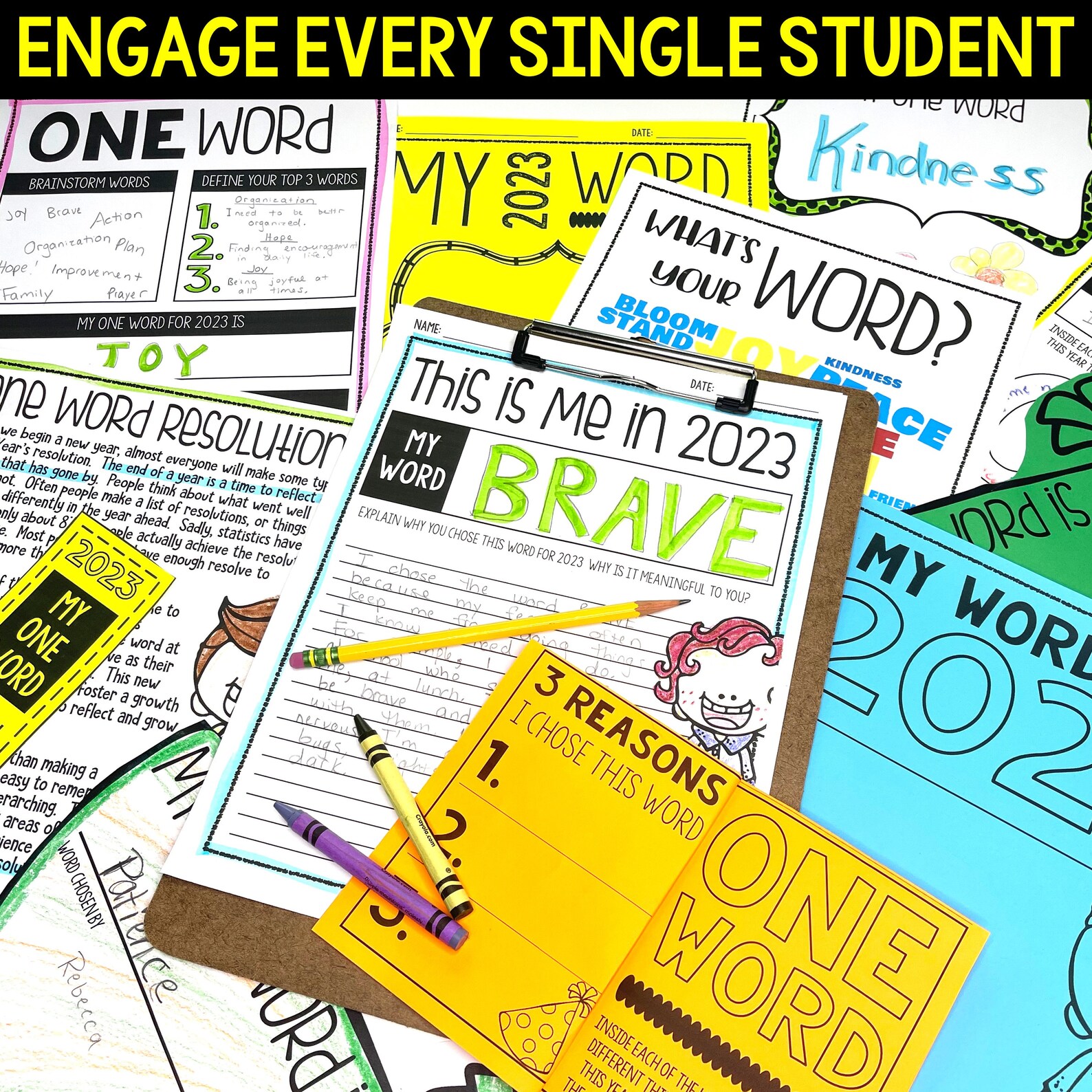 New Years 2024 One Word Resolutions and New Years Activities and Goal ...