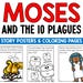 Moses & 10 Plagues Story Coloring Pages | Sunday School (digital ...