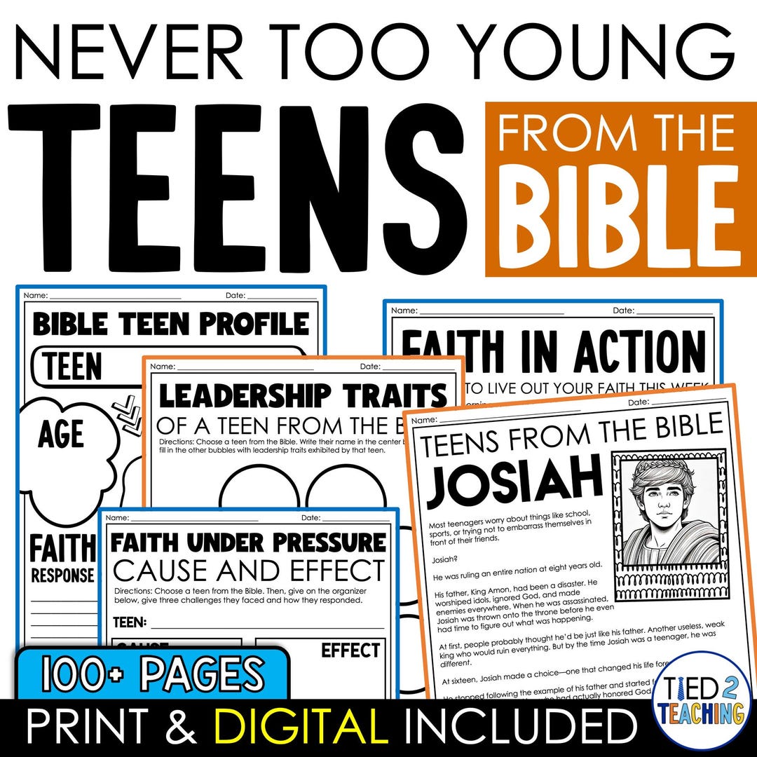 Teens From the Bible Activities | Homeschool & Sunday School (digital ...