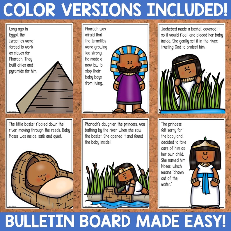 The Birth of Moses Bible Story Activity | Coloring Pages | Homeschool ...