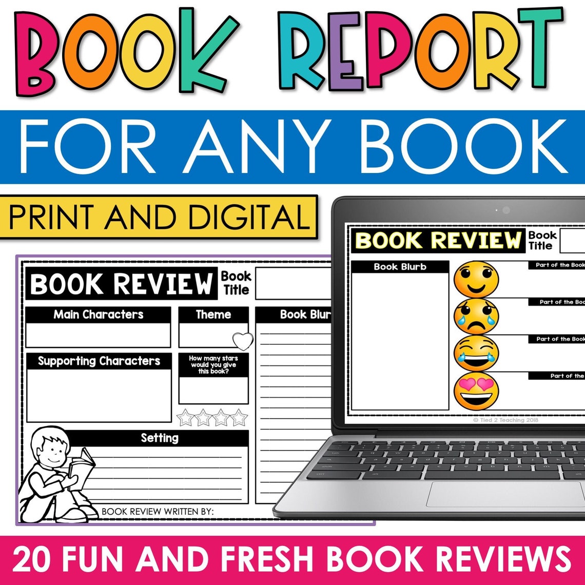 Book Report for Any Book, Book Reviewtemplates, Sumer Reading Book ...