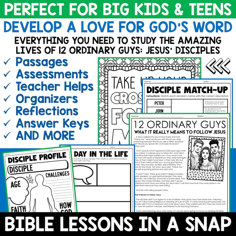 Disciples of Jesus Activities & Reading | Teen Bible Study (digital ...
