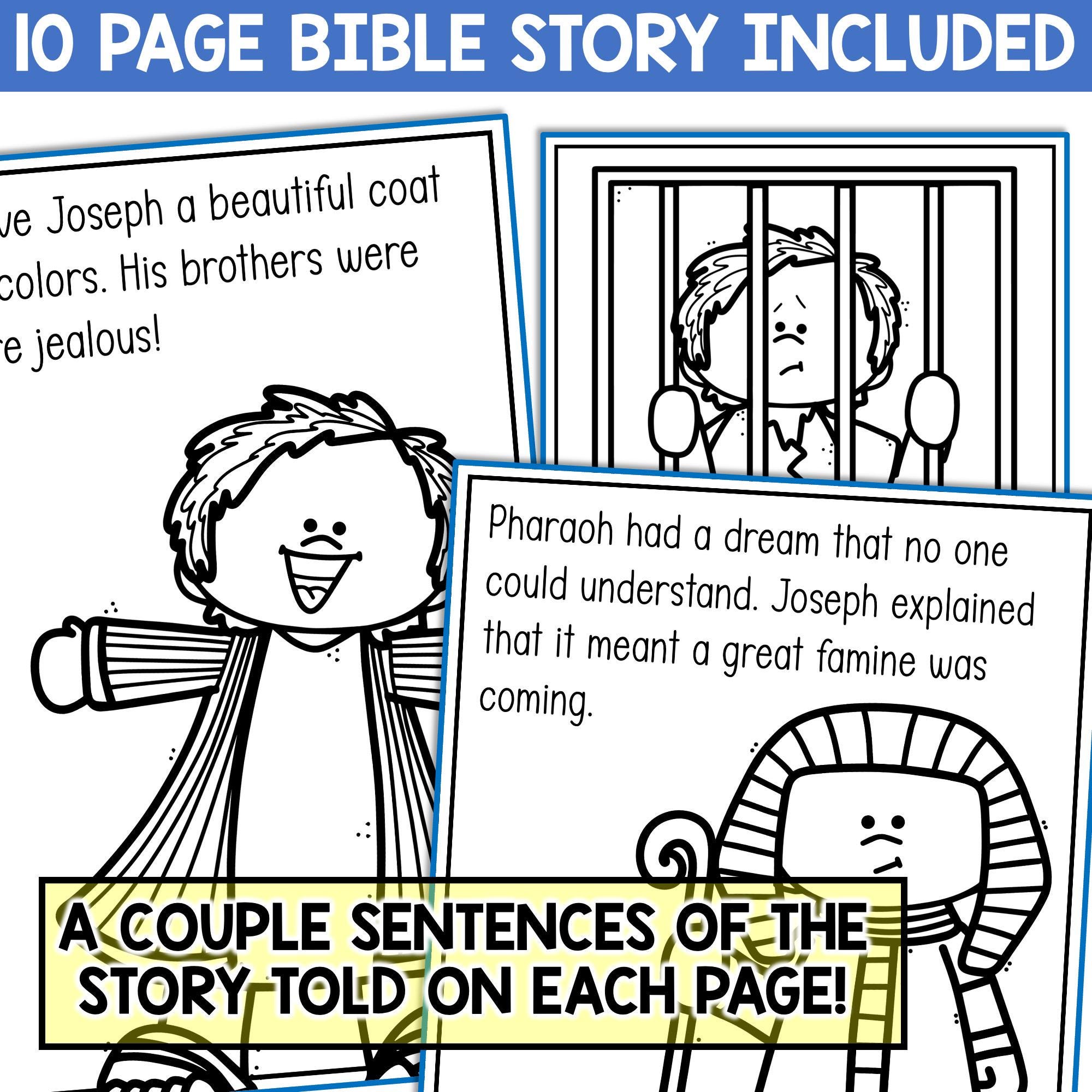 Joseph and His Brothers Bible Story Activity | Coloring Pages ...
