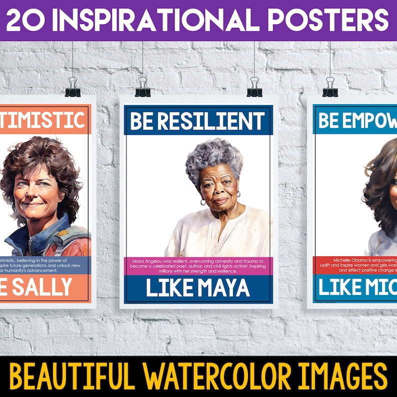 Women's History Month Posters, Printable Classroom Posters, Historical ...