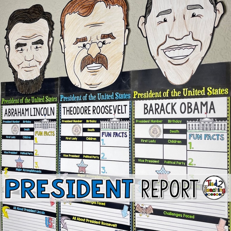 Presidents Report Pennant Banners | President's Day Activities | US ...