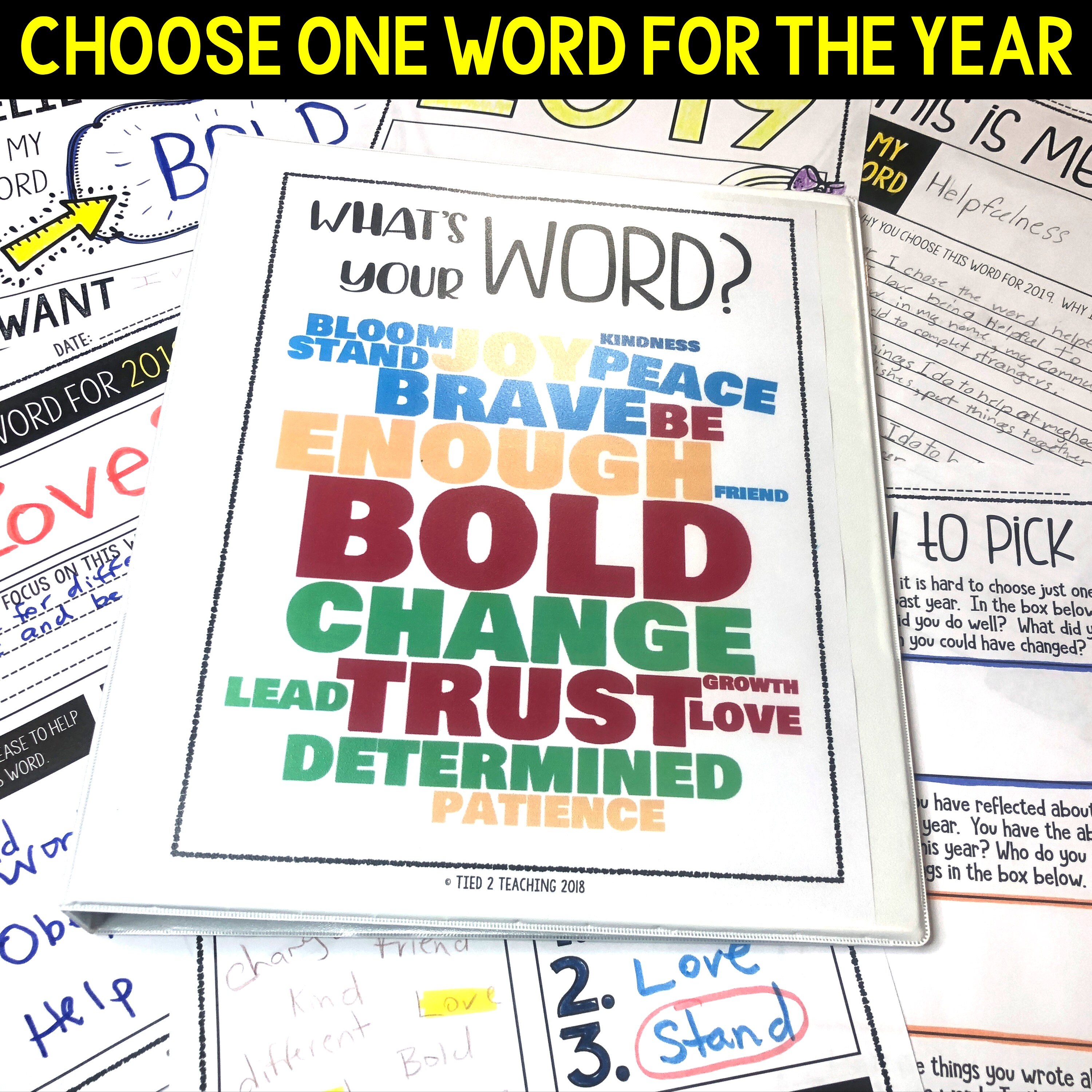 New Years 2024 One Word Resolutions and New Years Activities and Goal ...