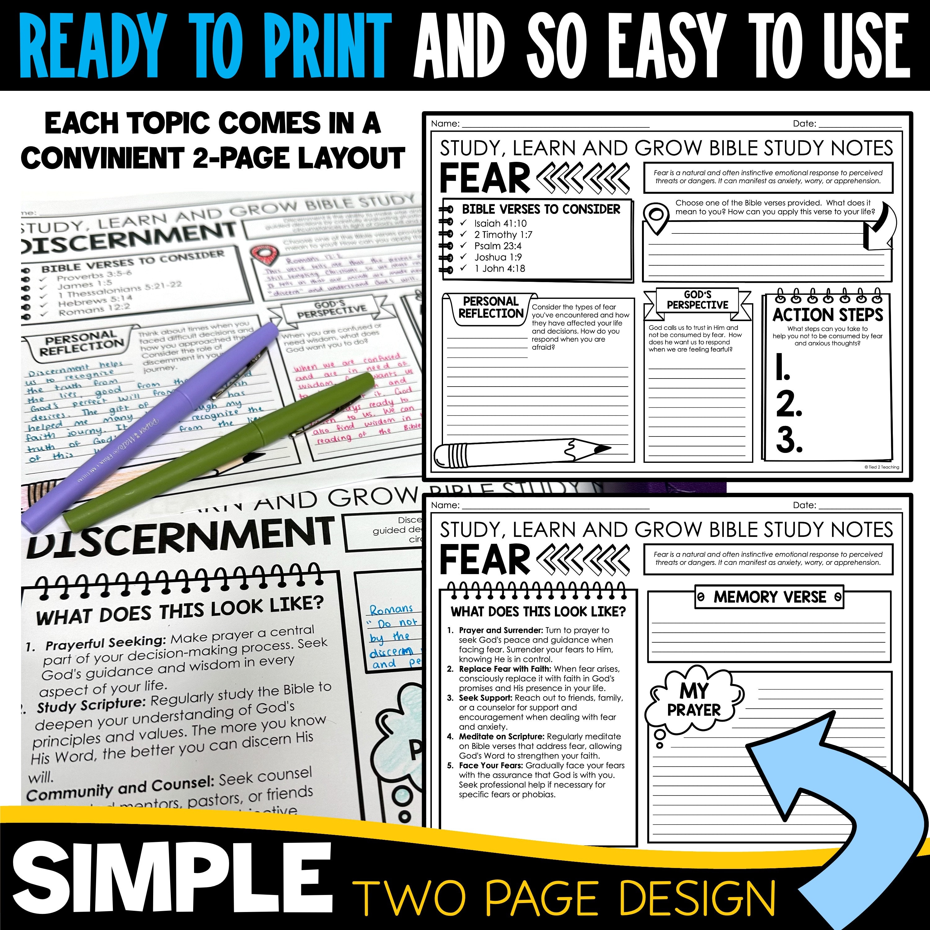 Printable Doodle Bible Journal for Teens and Kids (homeschool Activity ...