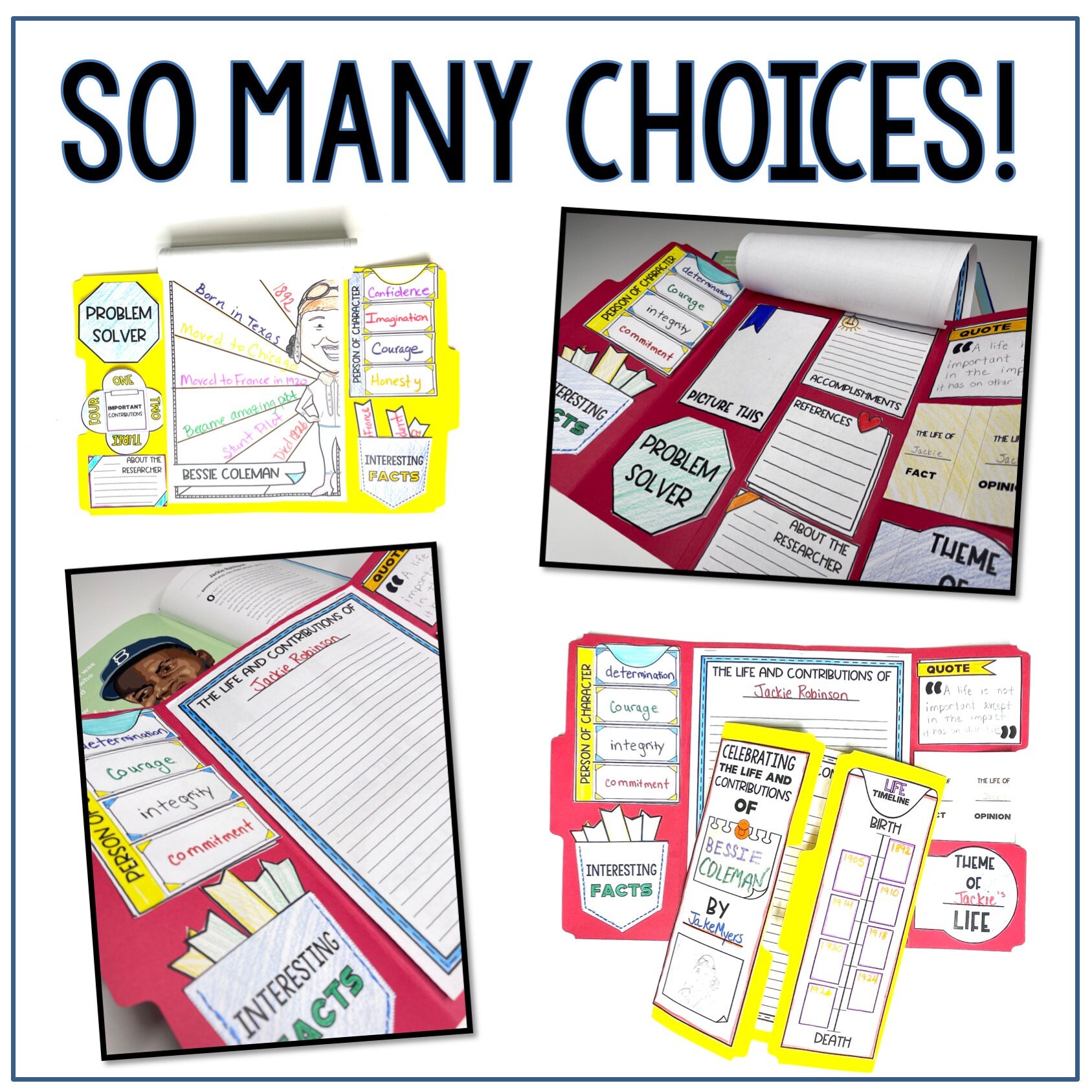 Black History Month Lapbook Project, Black History Biography Activities ...