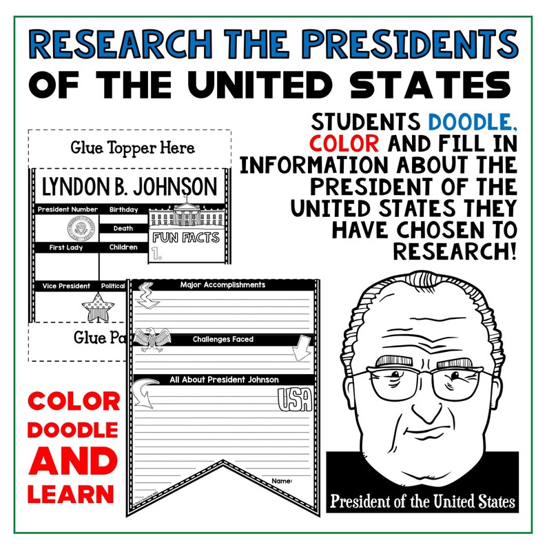 Presidents Report Pennant Banners | President's Day Activities | US ...