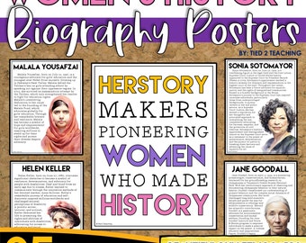 Printable Women's History Month Biography Bulletin Board Famous Women ...
