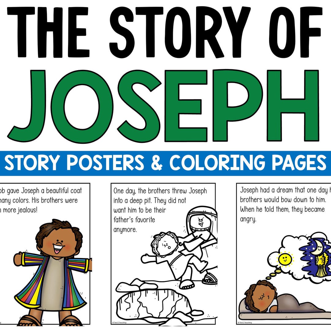 Joseph and His Brothers Bible Story Coloring Pages | Sunday School ...