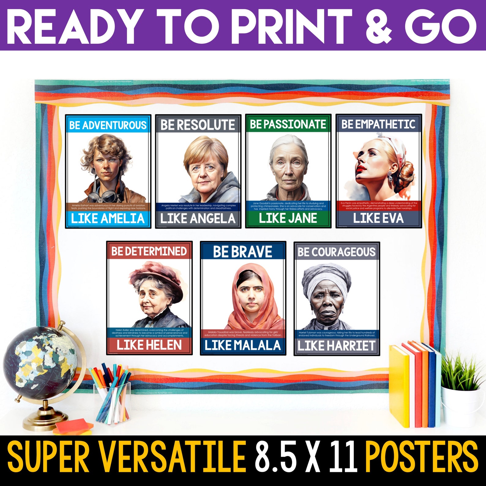 Women's History Month Posters, Printable Classroom Posters, Historical ...