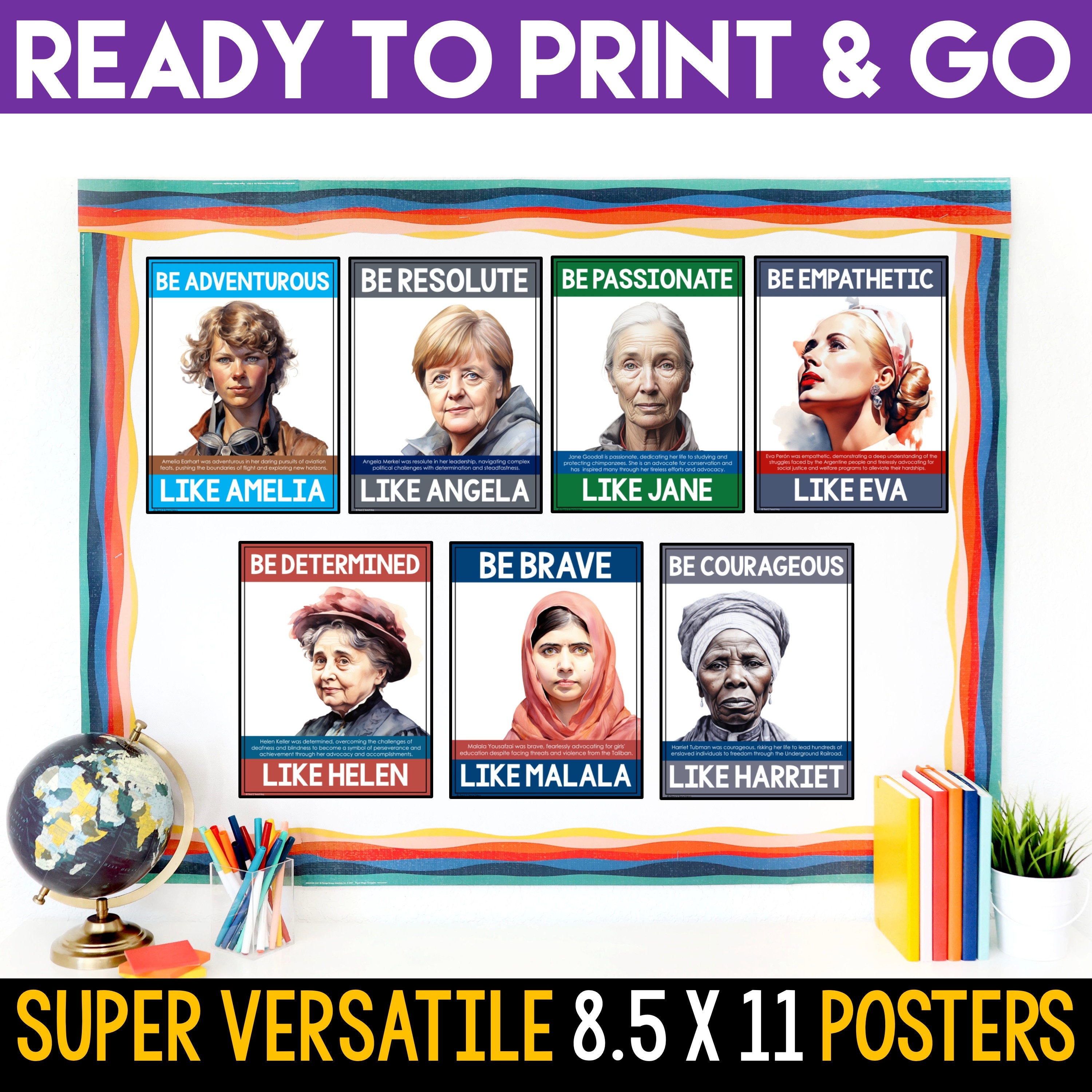 Women's History Month Posters, Printable Classroom Posters, Historical ...