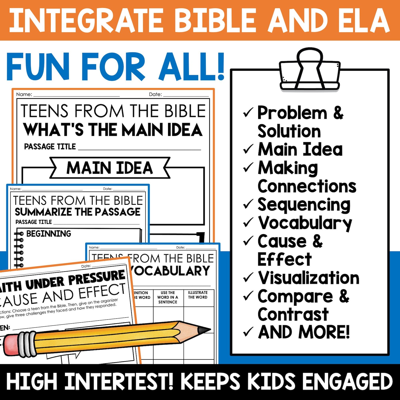 Teens From the Bible Activities | Homeschool & Sunday School (digital ...