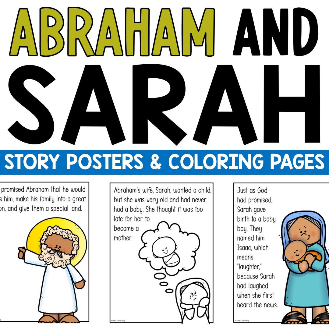 Abraham and Sarah Bible Story Activity | Coloring Pages | Homeschool ...