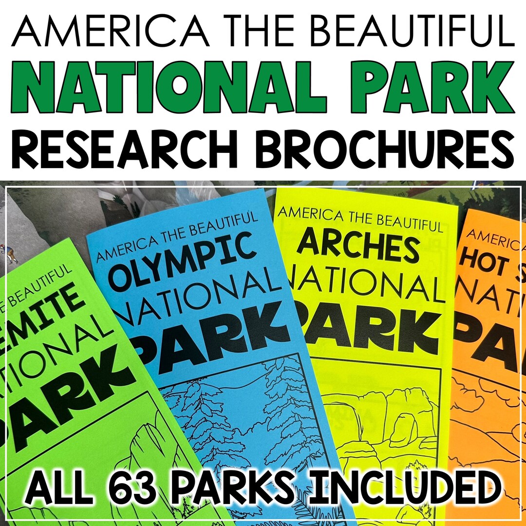 National Park Research Brochure Project, Geography Worksheets (digital ...
