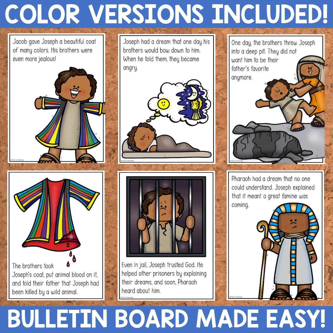 Joseph and His Brothers Bible Story Coloring Pages | Sunday School ...