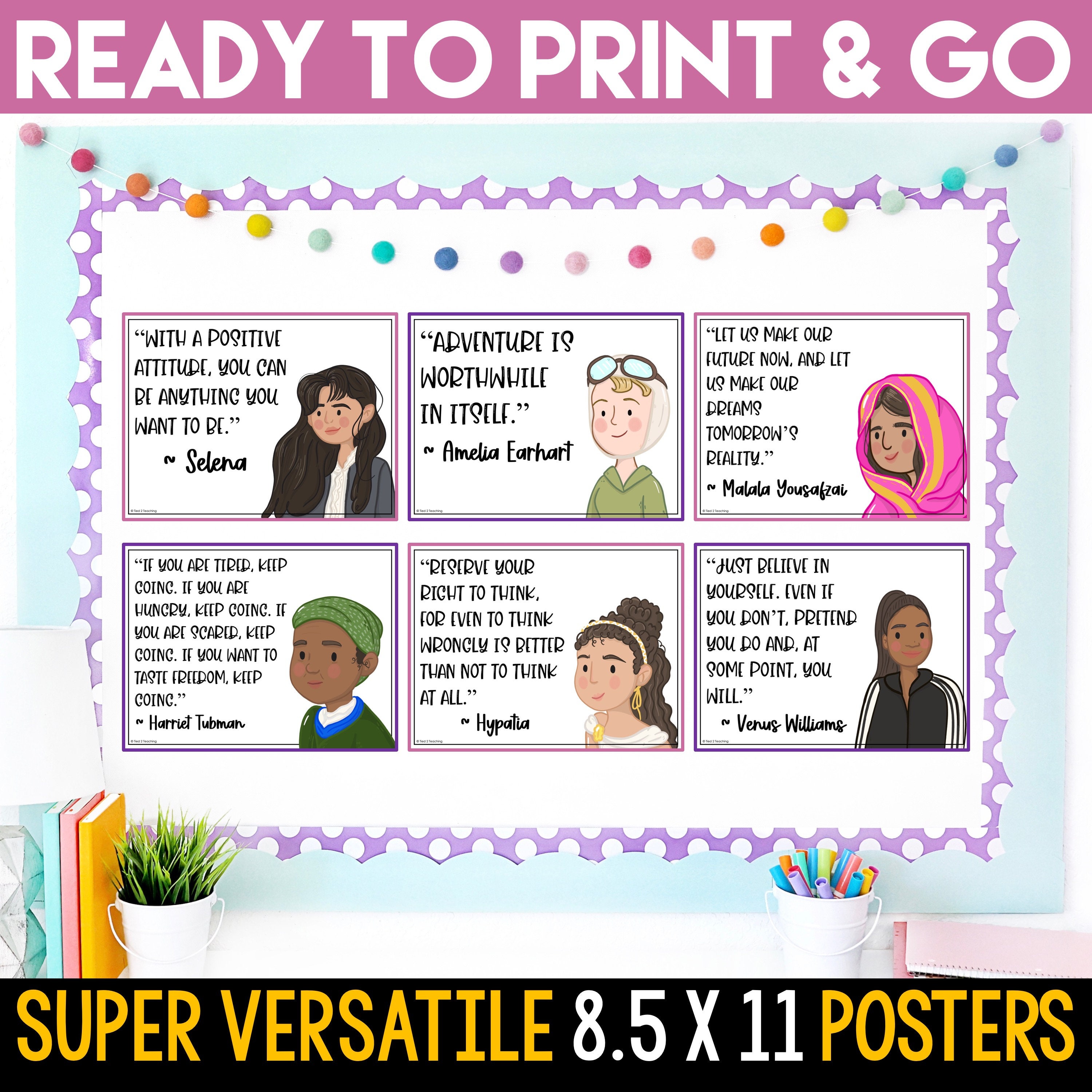 Women's History Month Posters, Inspirational Quote Printable Classroom ...