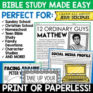Disciples of Jesus Activities & Reading | Teen Bible Study (digital ...