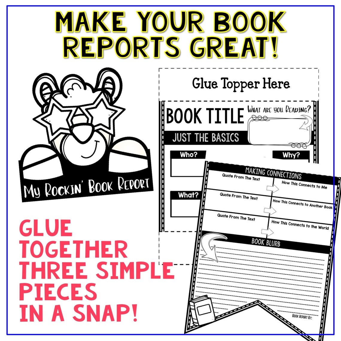 Book Report for Any Book, Book Reviewtemplates, Sumer Reading Book ...